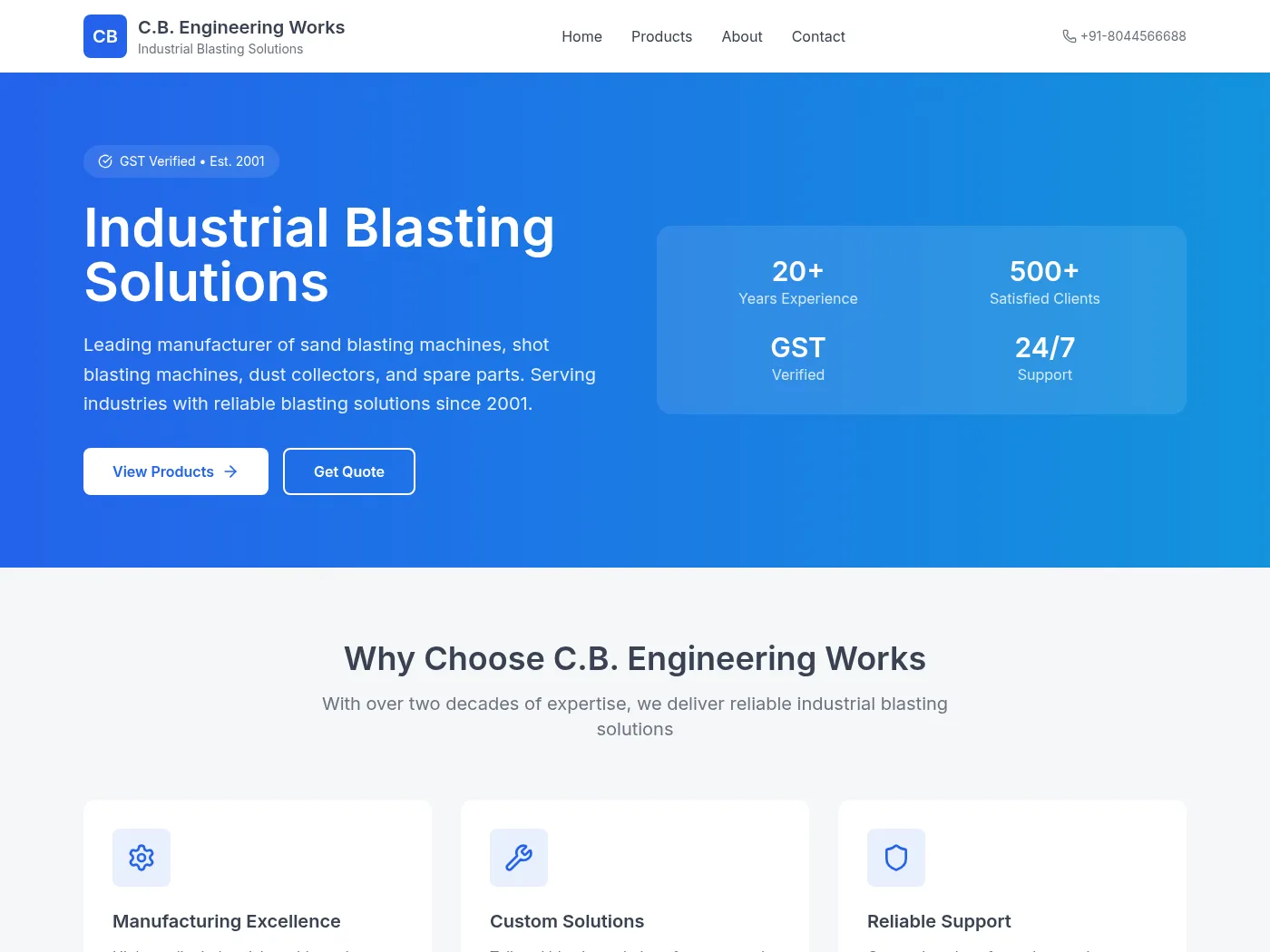 C.B.Engineering Works Company Website