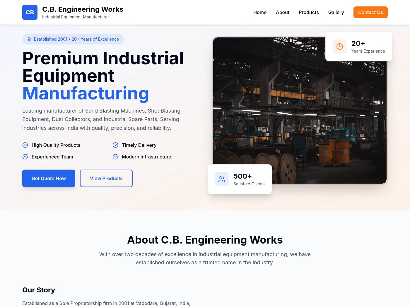 C.B. Engineering Works Company Website