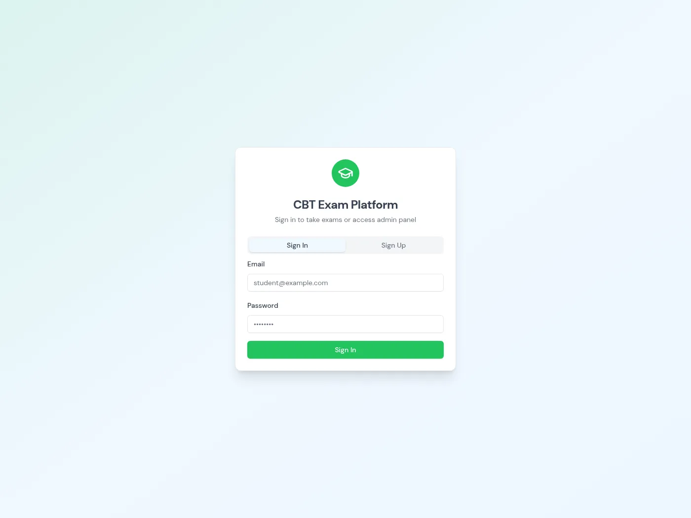 CBT Exam Platform with Timed Assessments and Admin Control