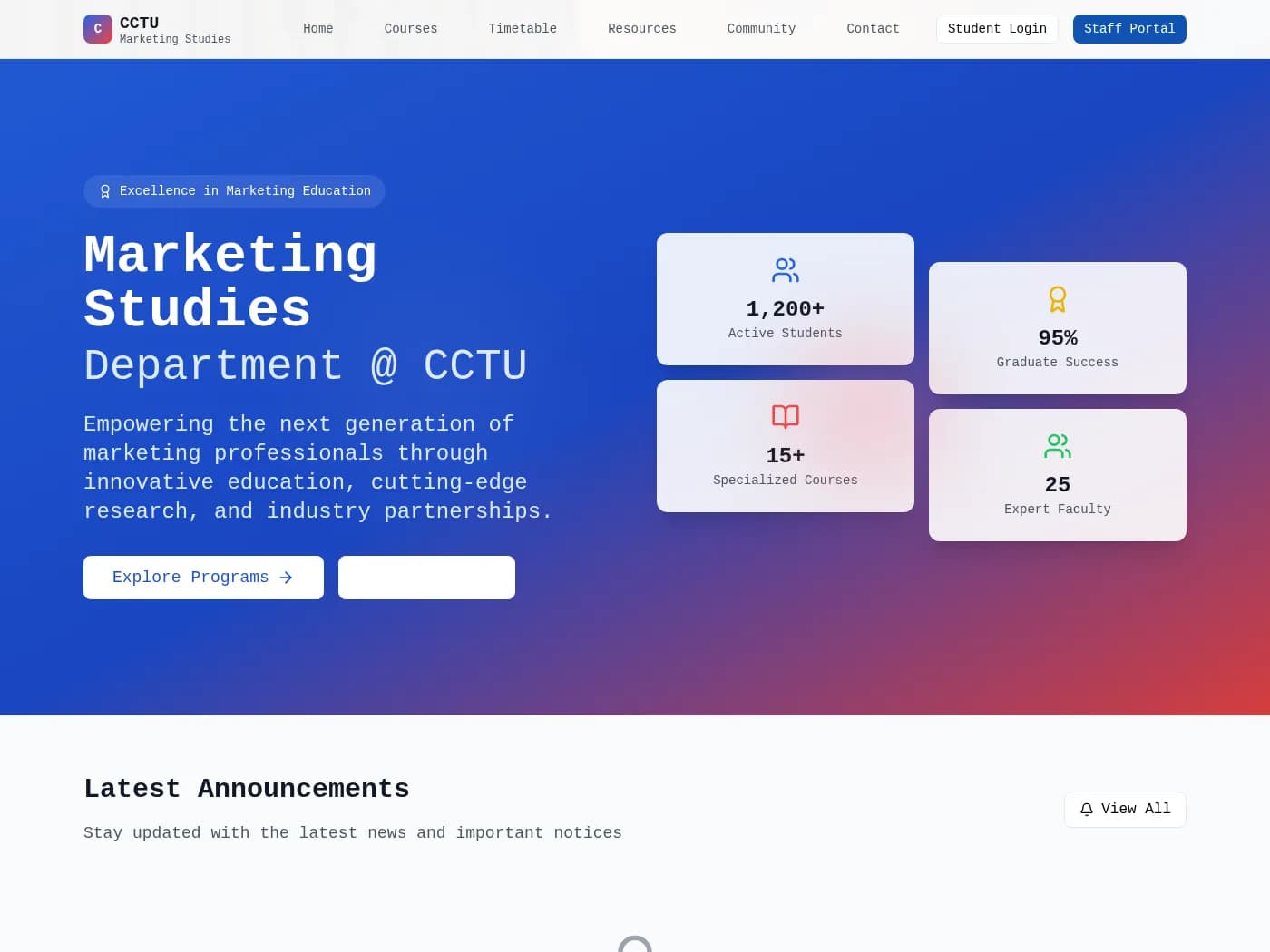 CCTU Department Website Revamp with AI-Driven Features