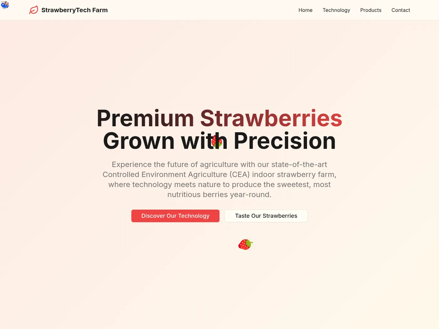 CEA Strawberry Farm Showcase Website