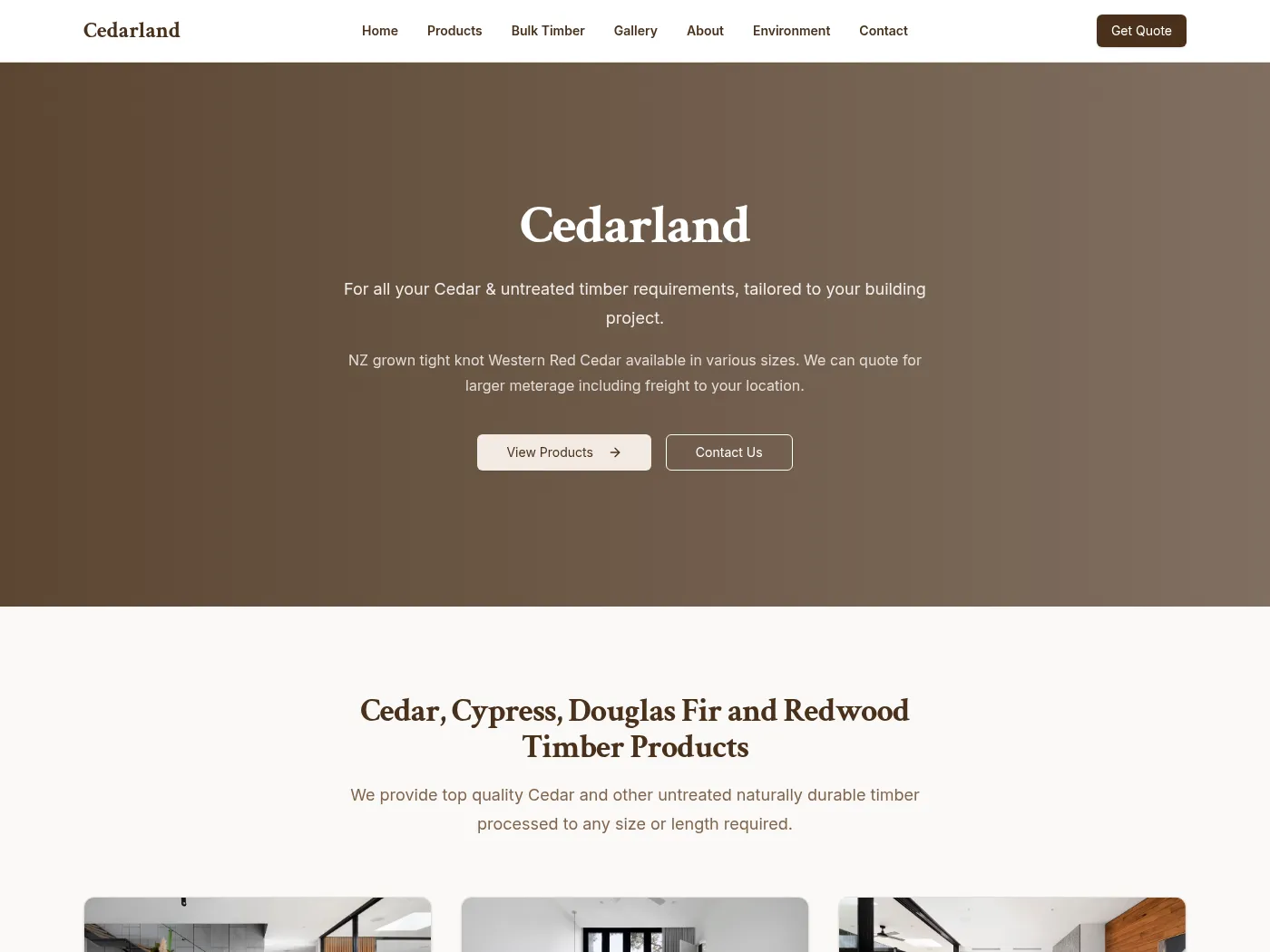 Cedarland Web App