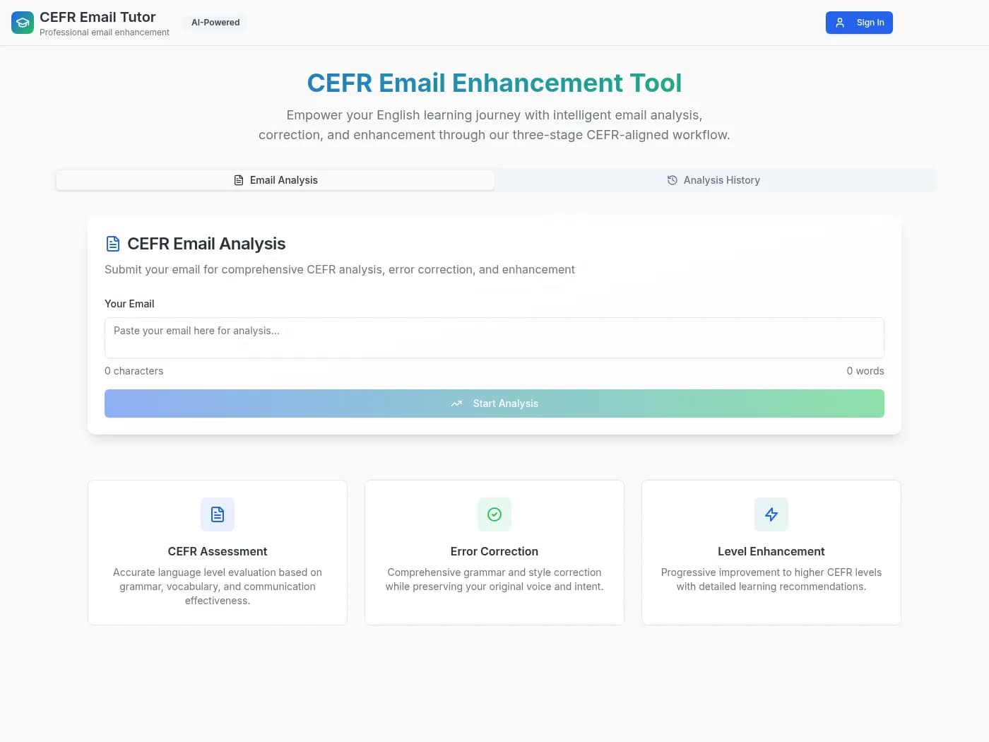 CEFR Email Enhancement Workflow Tool
