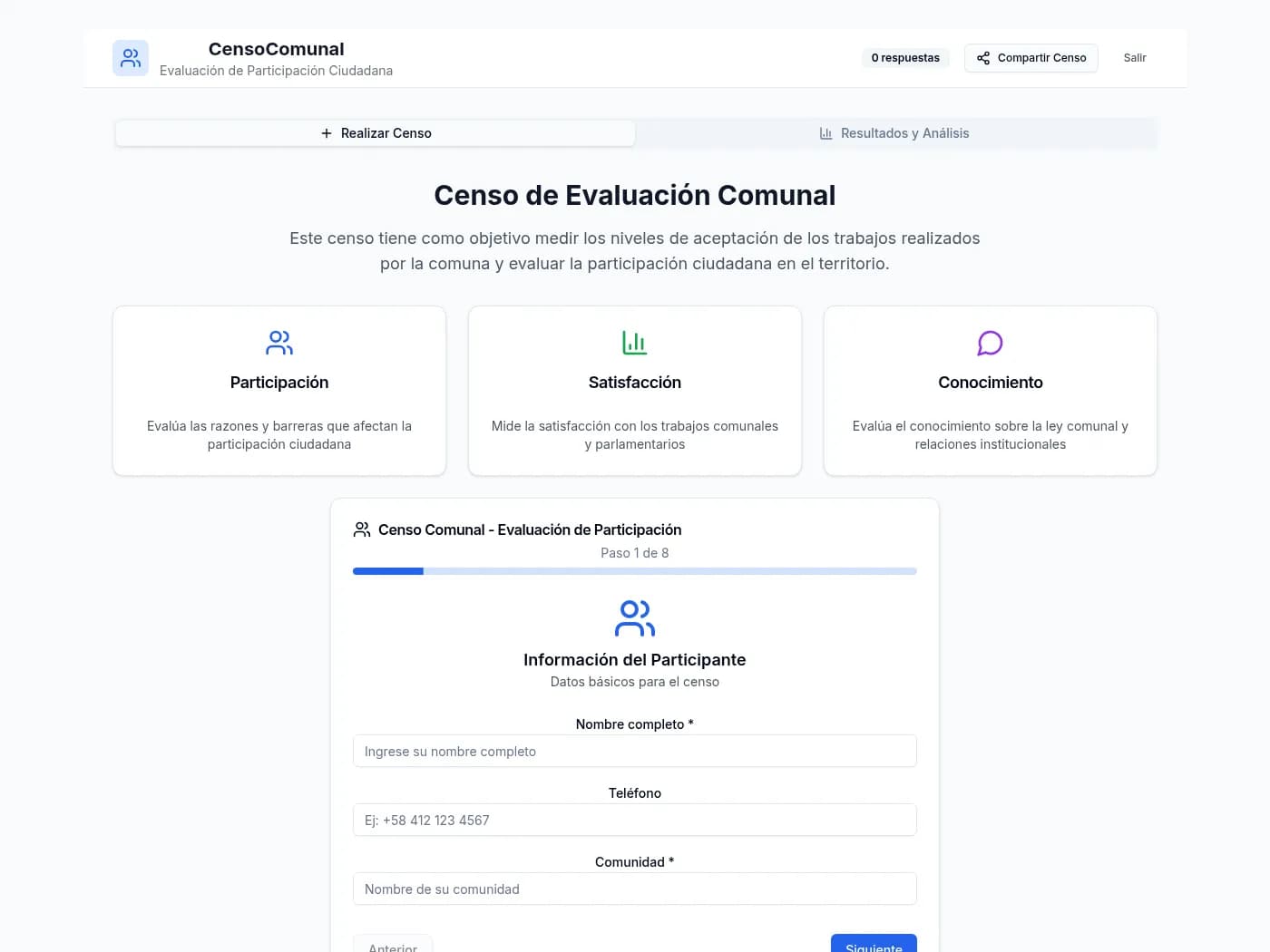 CensoComunal: Plataforma para la gestión de censos en comunidades
