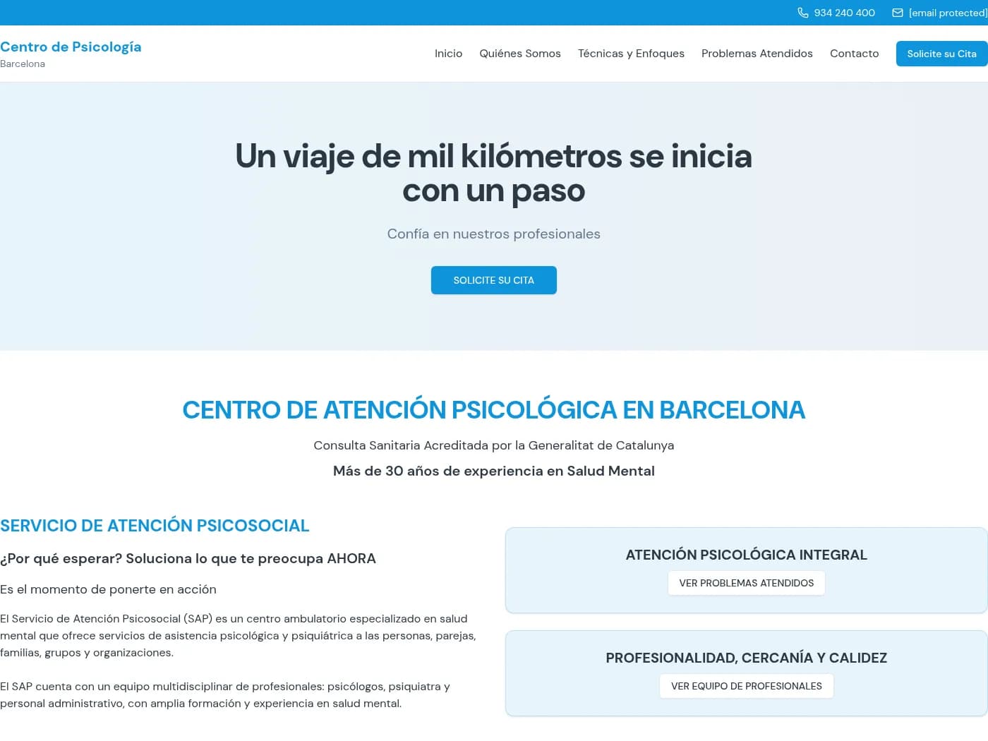 Centro de Psicología Barcelona Web Redesign