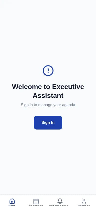 CEO Personal Assistant Agenda Mobile App