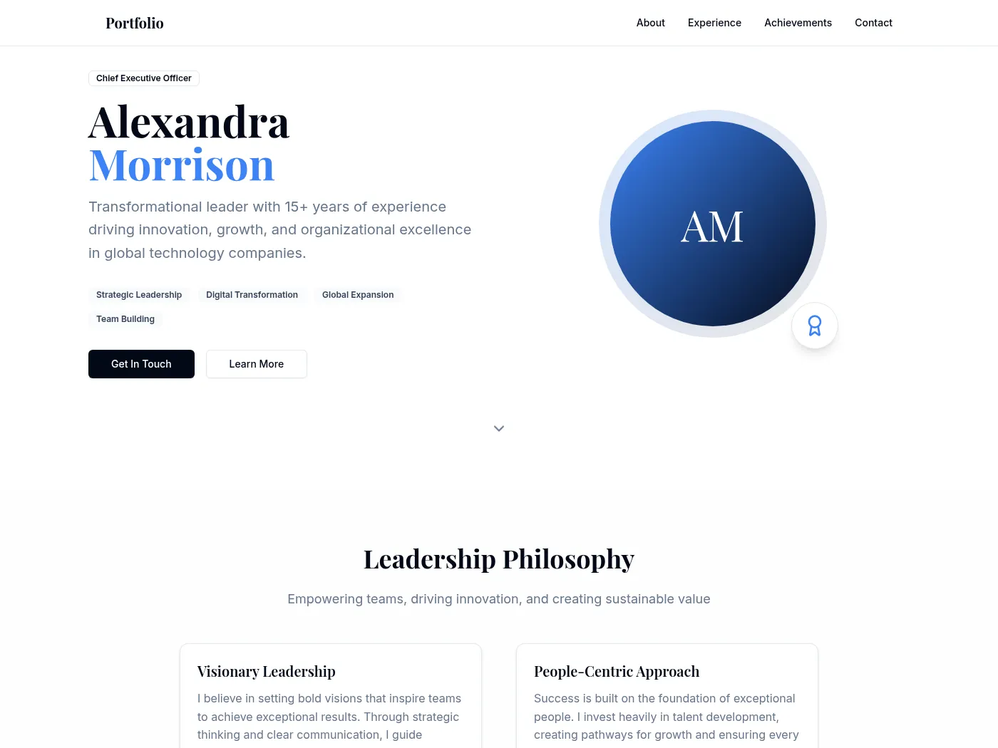 CEO Portfolio Showcase