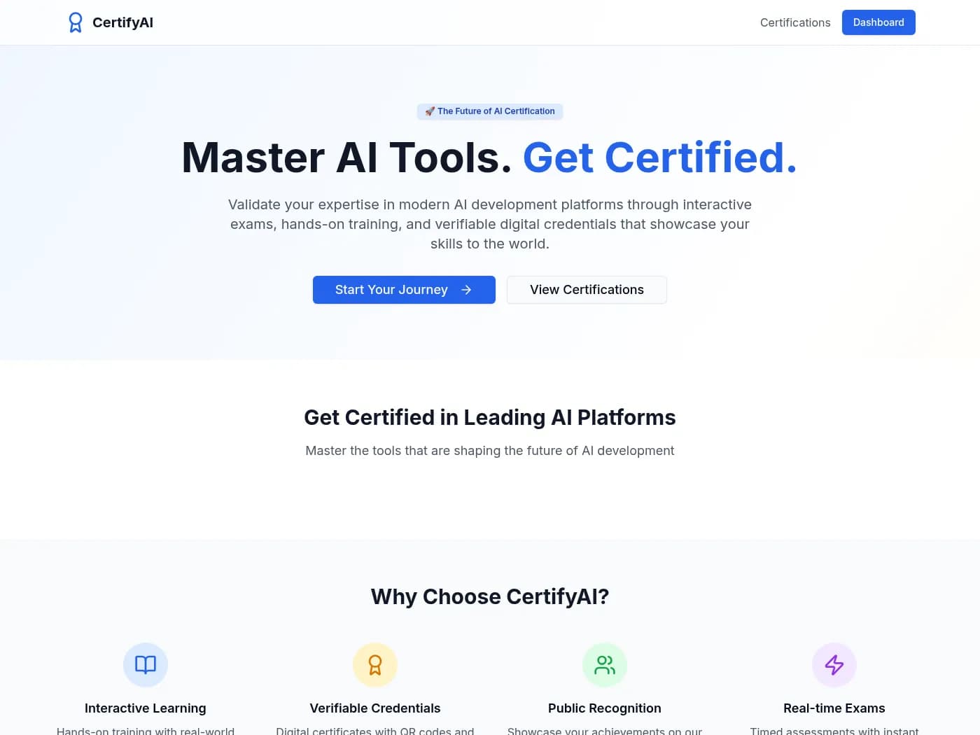 CertifyAI: AI Builder Certification & Training Platform