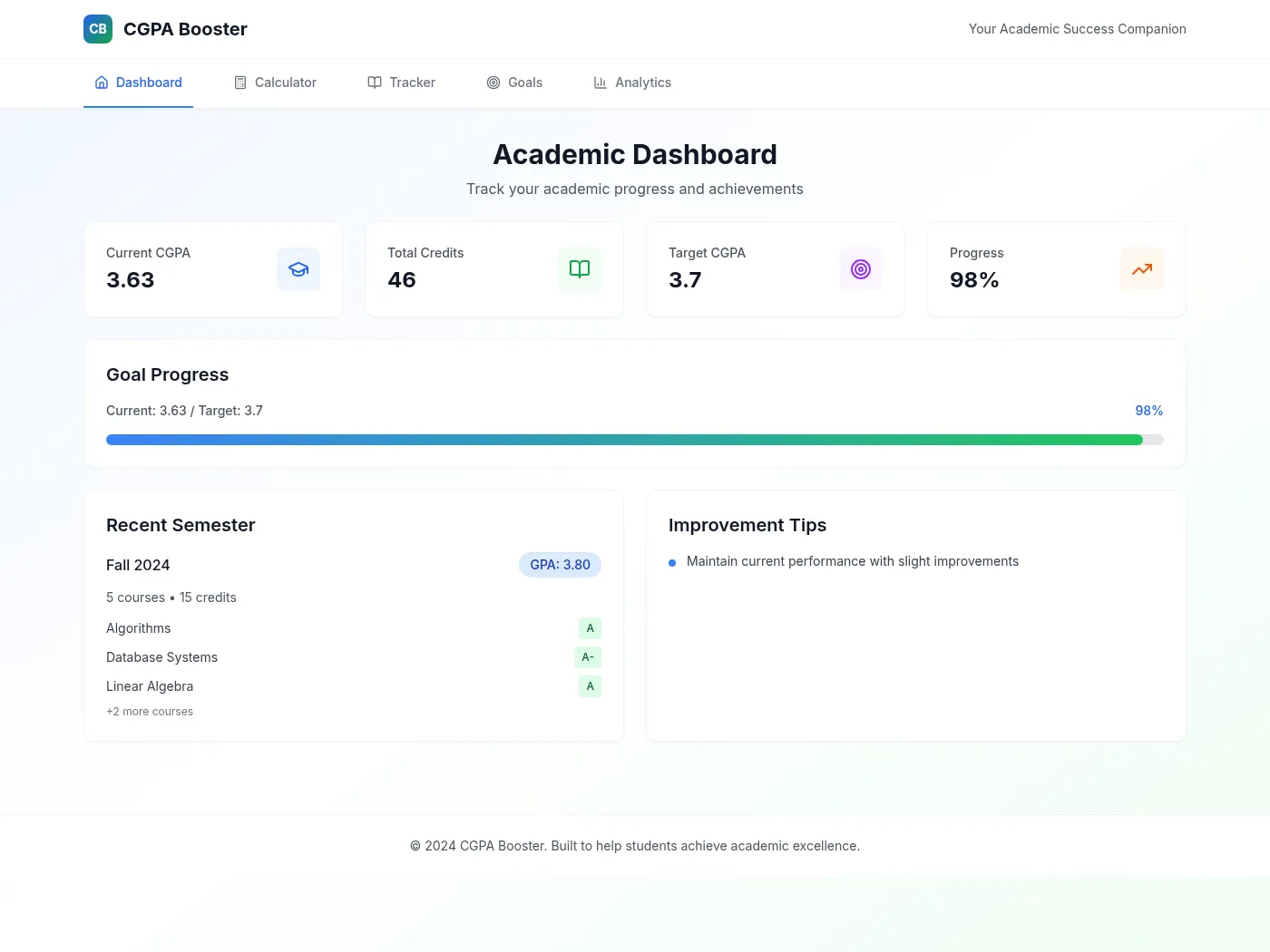 CGPA Booster Web App