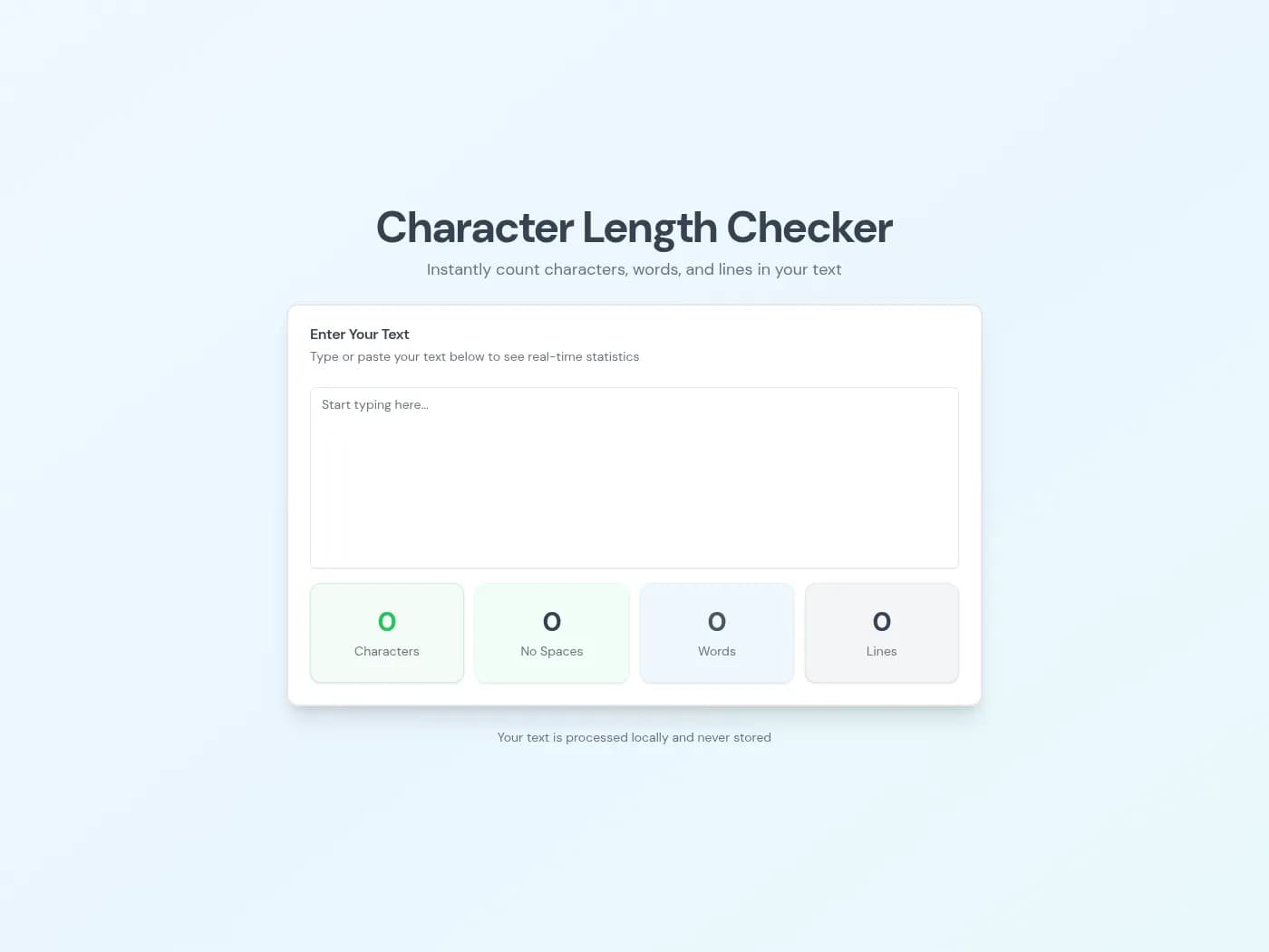 Character Length Checker