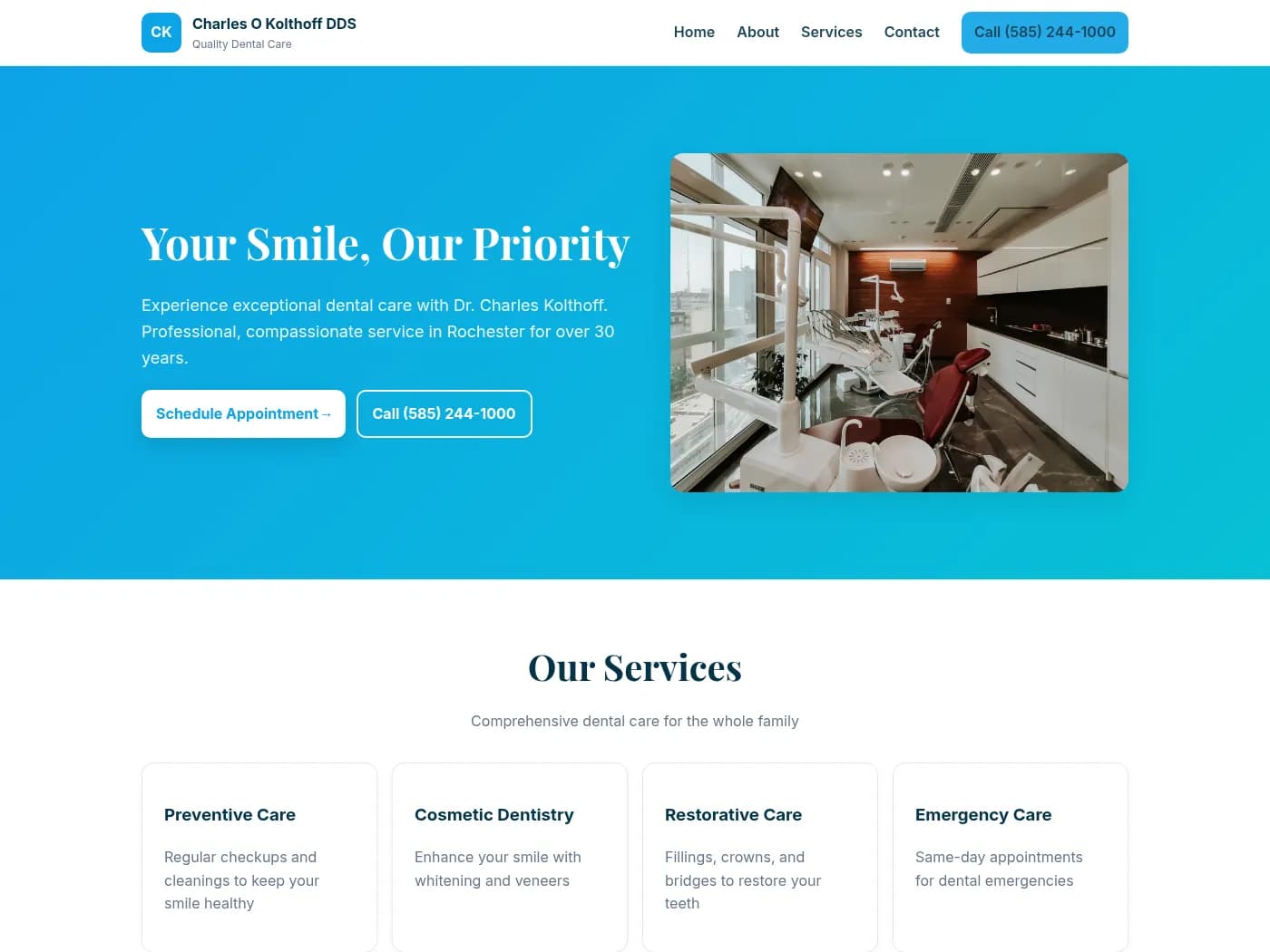 Charles O Kolthoff DDS Dental Care Website