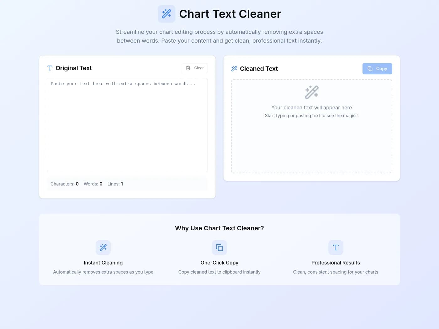 Chart Text Cleaner & Editor
