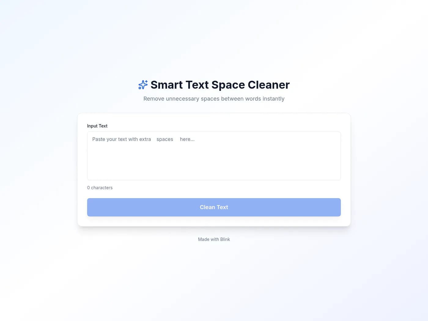 Smart Text Space Cleaner
