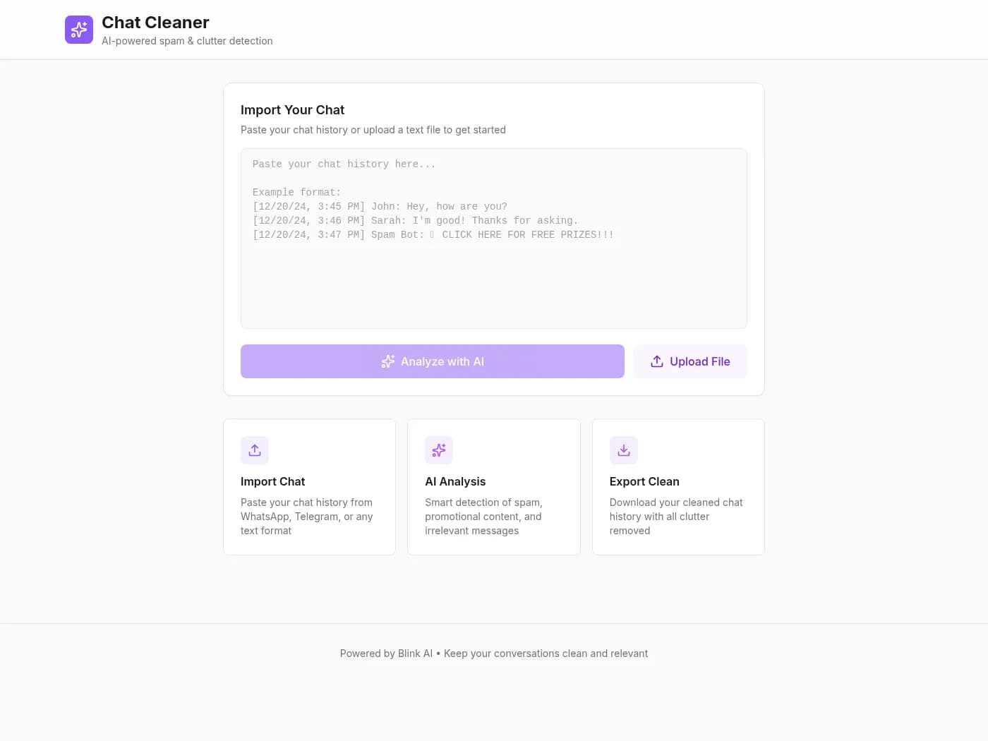 Chat Text Cleaner