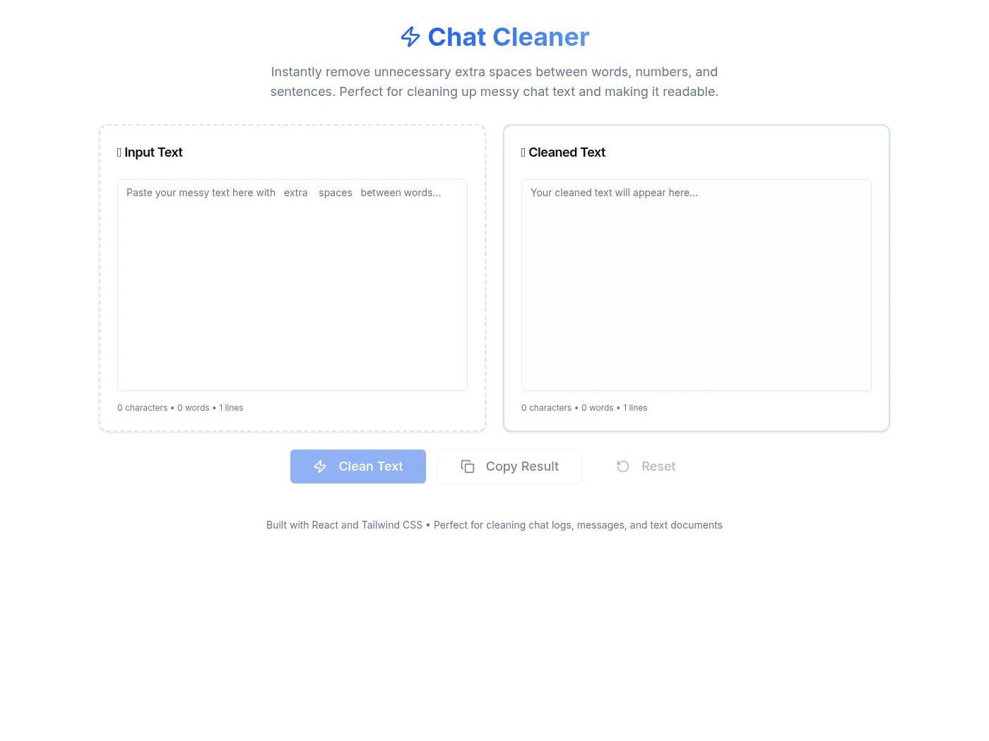 Chat Cleaner: Intelligent Text Space Remover