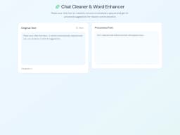 Chat Cleaner and Word Enhancer