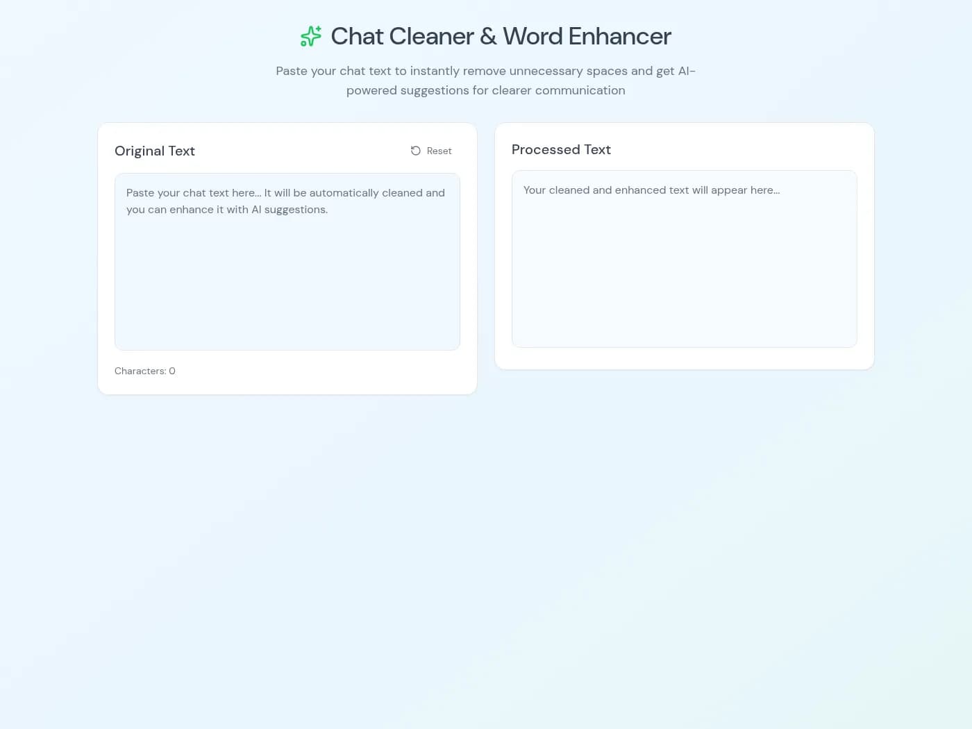 Chat Cleaner and Word Enhancer