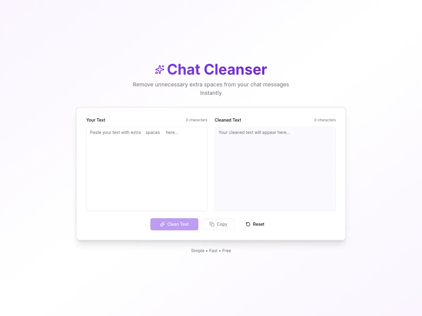 Chat Cleanser: Remove Extra Spaces from Messages
