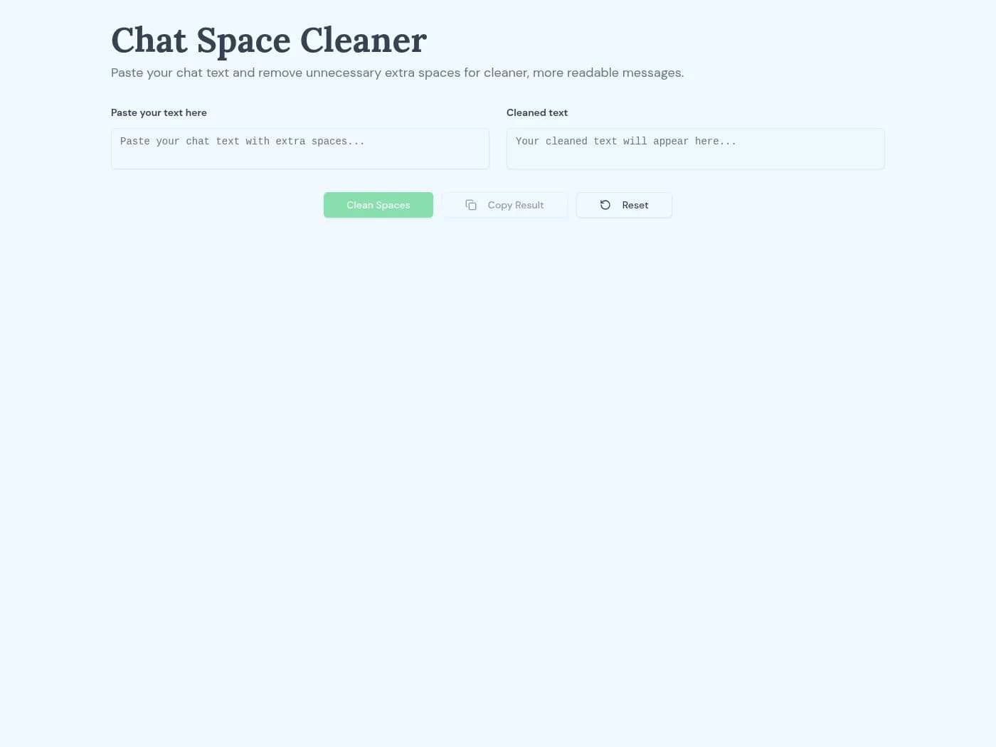 Chat Editor & Text Space Cleaner