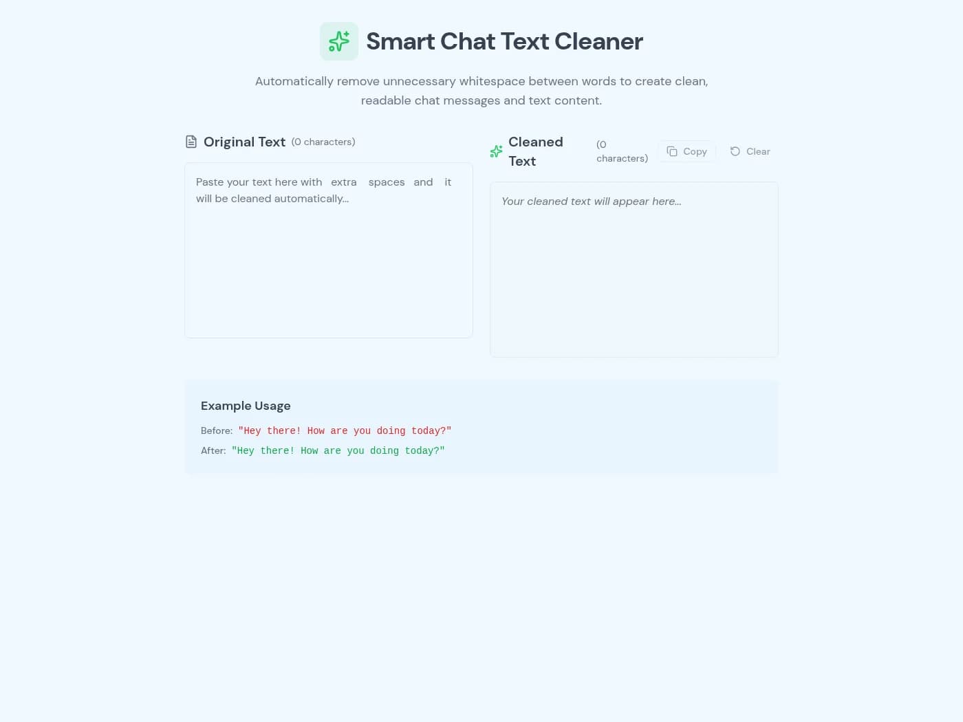 Smart Chat Text Cleaner