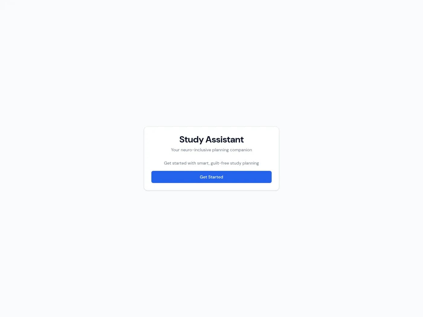 Chat-First Study Assistant for Neuro-Inclusive Planning