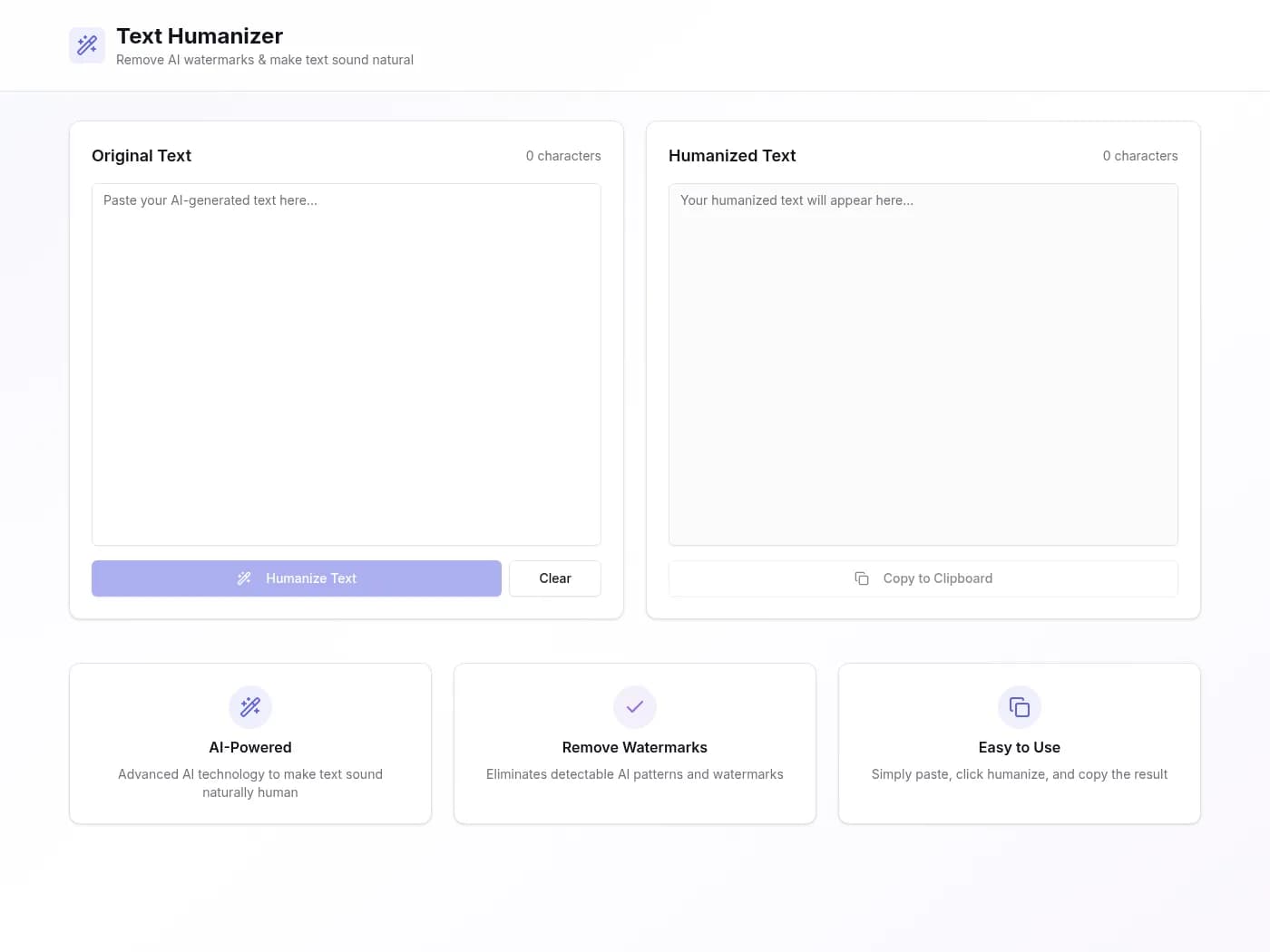 Chat Humanizer & AI Watermark Remover