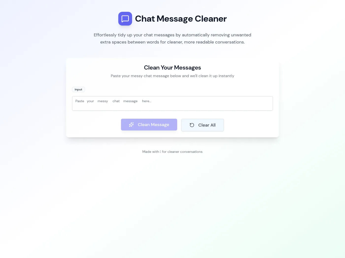 Chat Message Cleaner