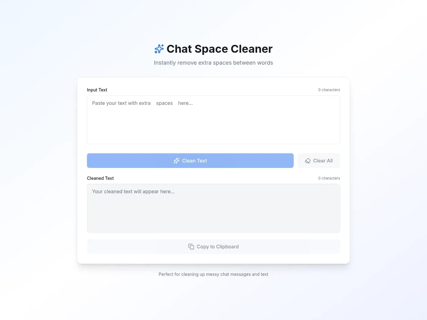 Chat Message Space Cleaner