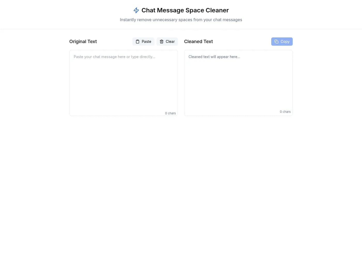 Chat Message Space Cleaner