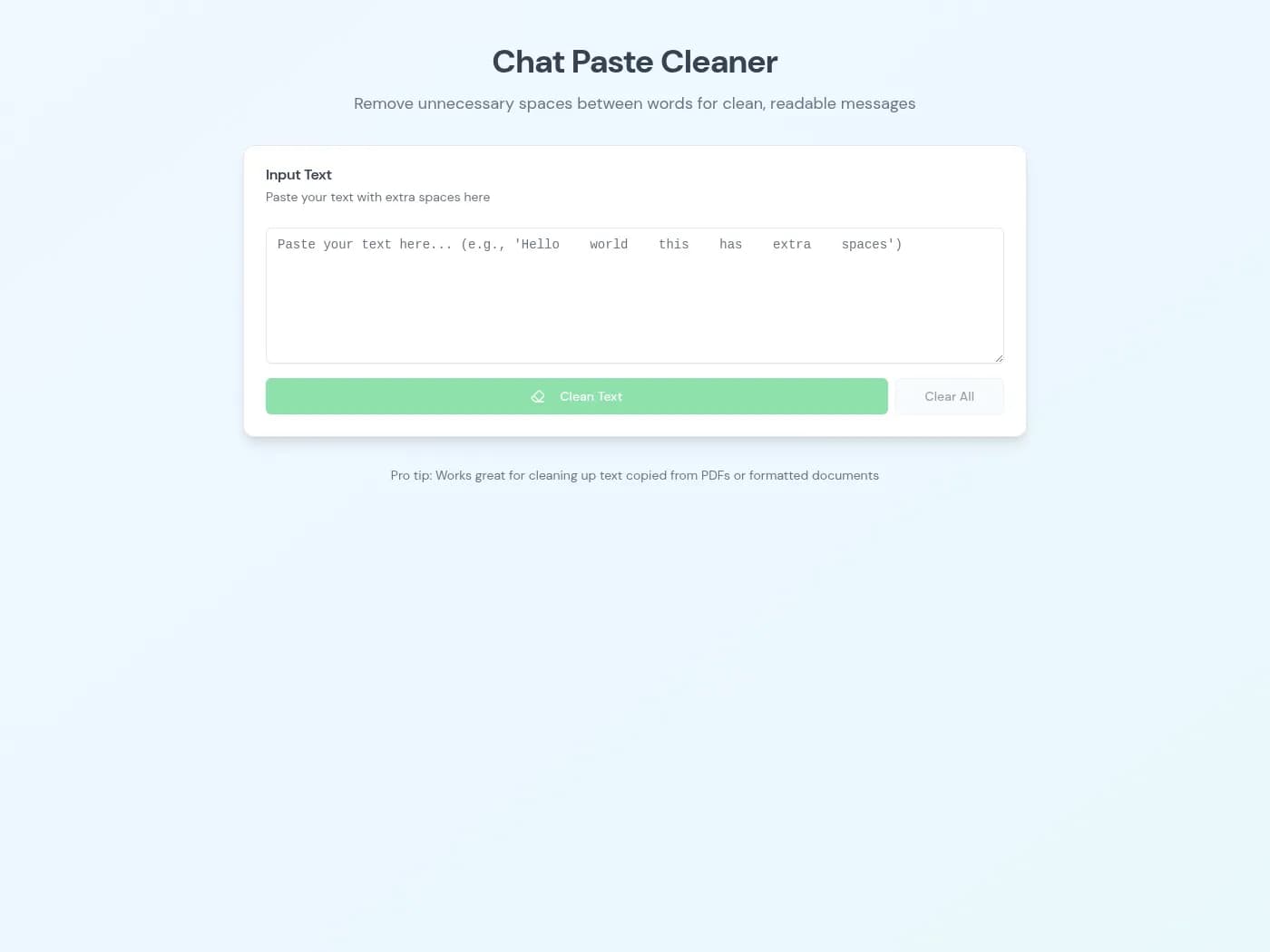 Chat Paste Cleaner