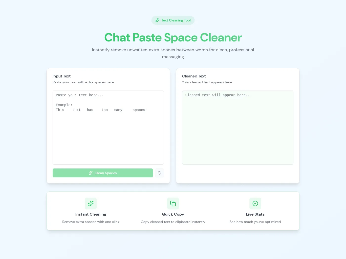 Chat Paste Space Cleaner