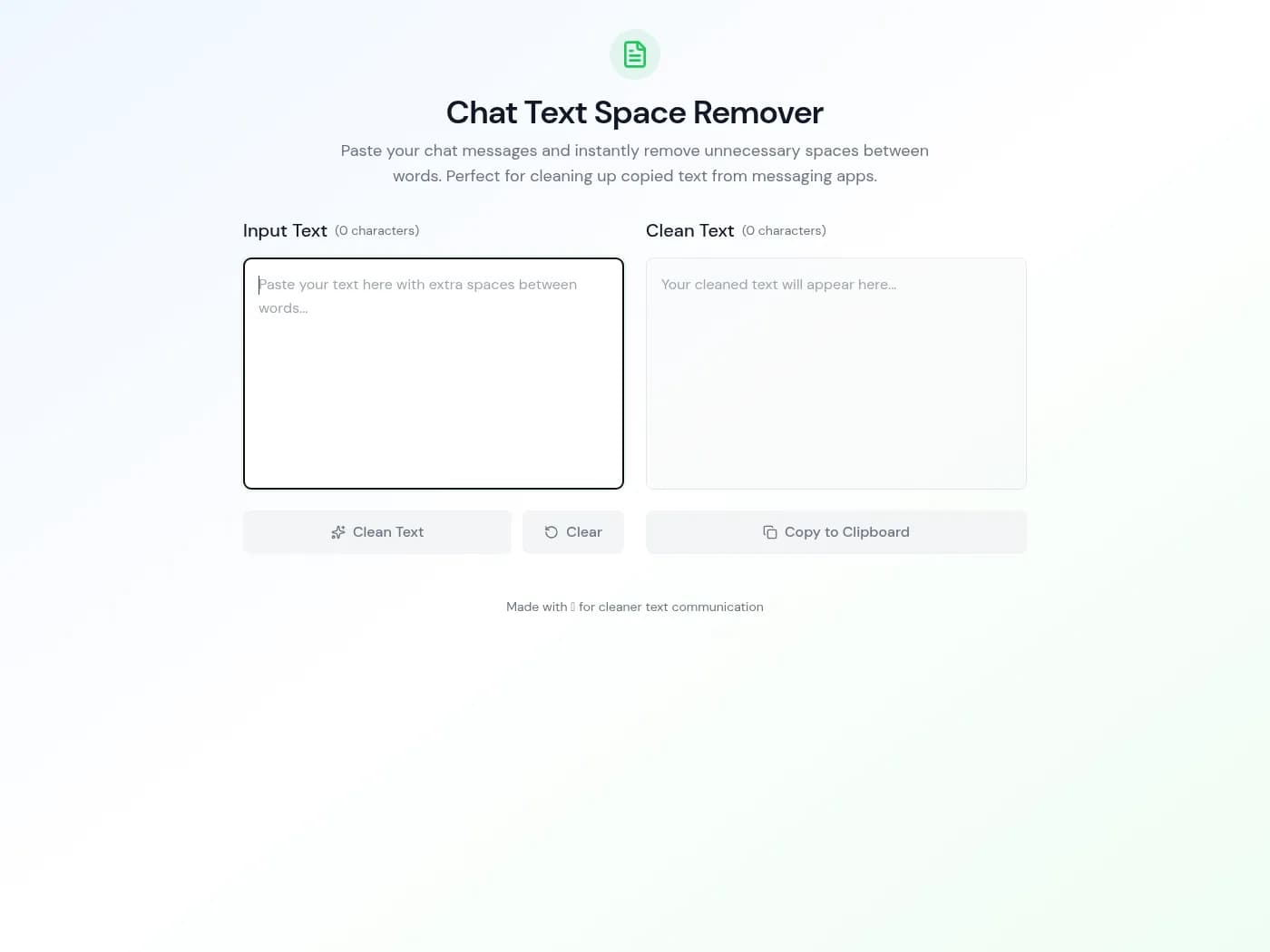Chat Paste Text Space Remover