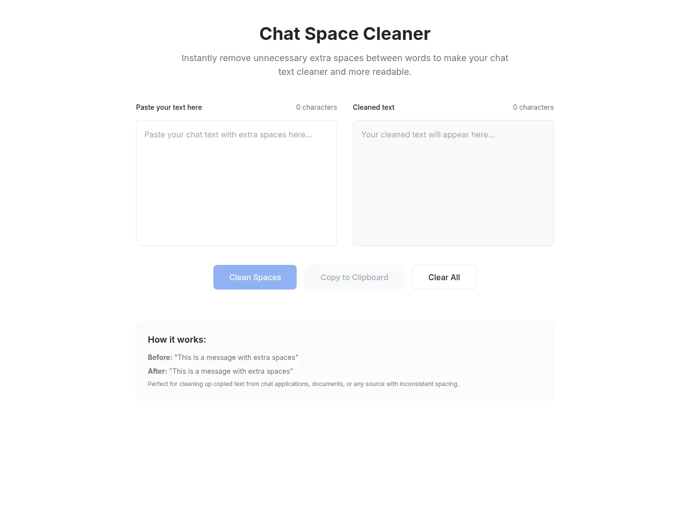 Chat Space Cleaner