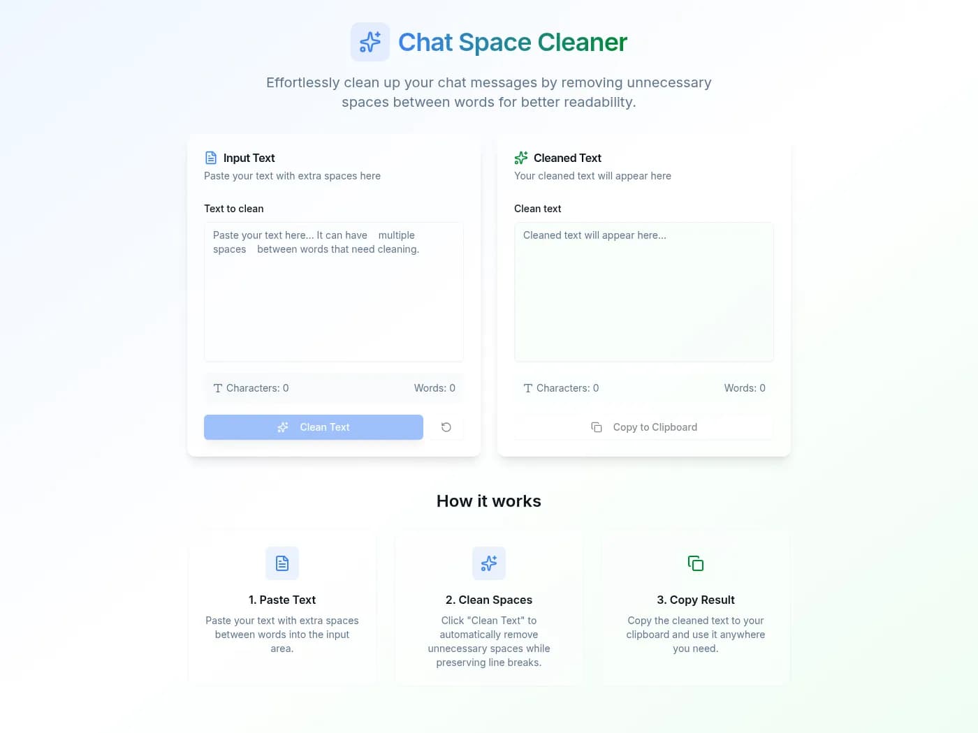Chat Space Cleaner Tool