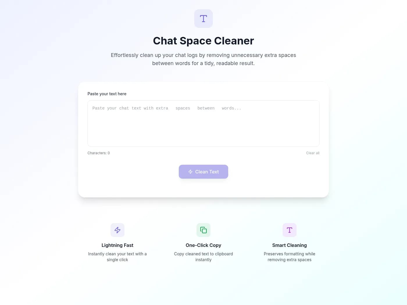 Chat Space Cleaner Tool