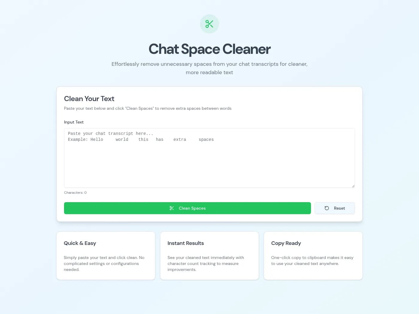 Chat Space Cleaner Tool