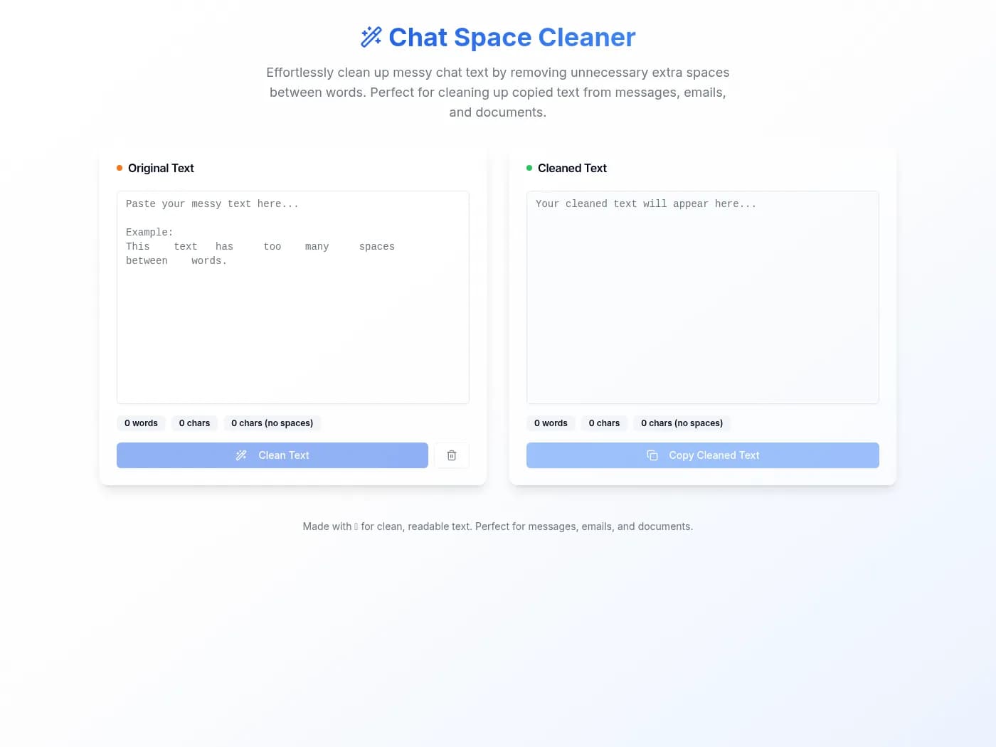 Chat Space Cleaner Tool
