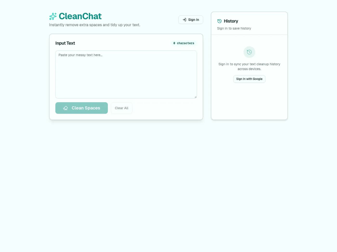 CleanChat Formatter