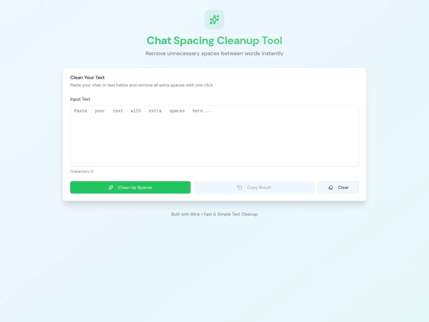 Chat Spacing Cleanup Tool