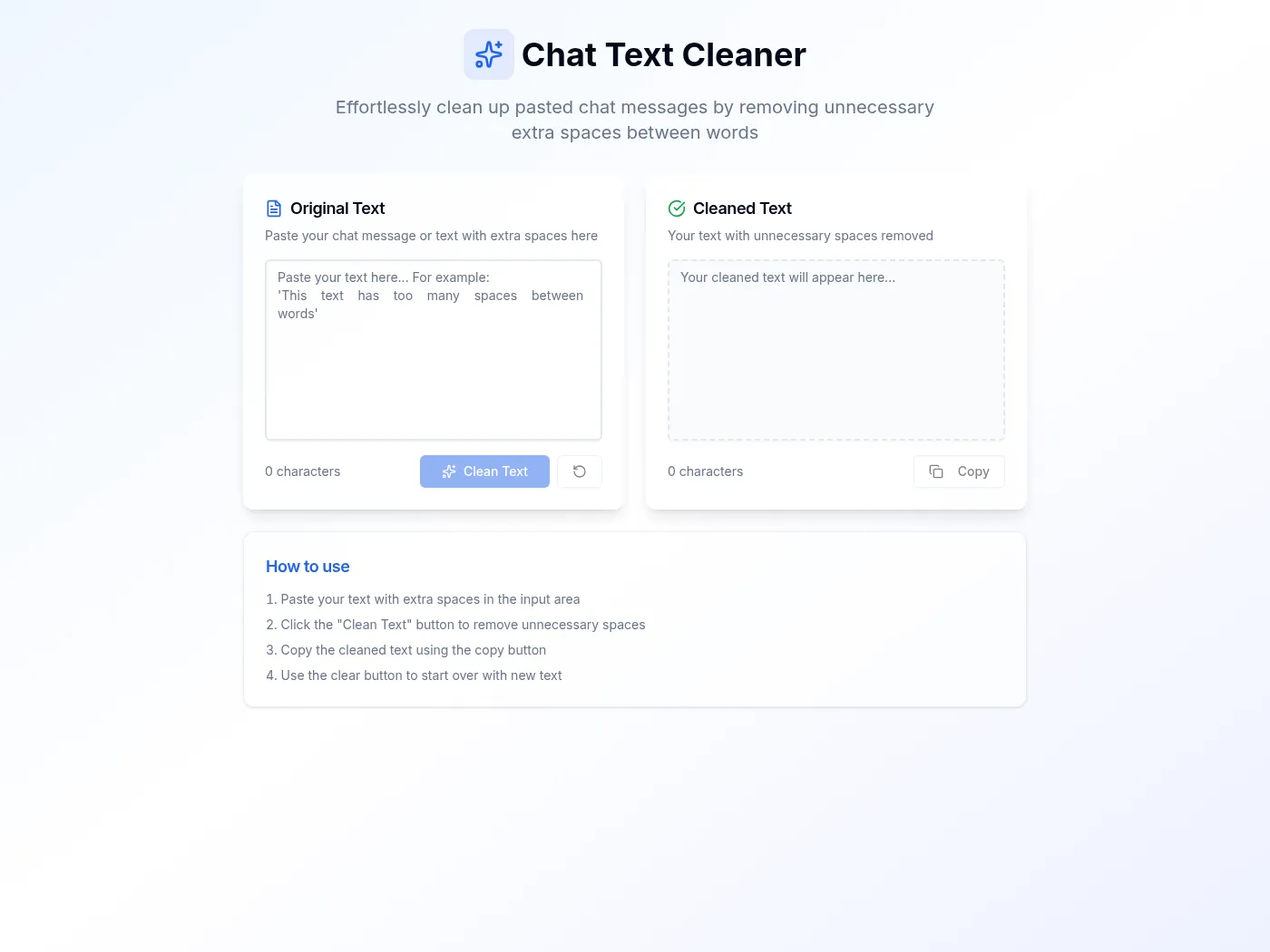 Chat Text Cleaner