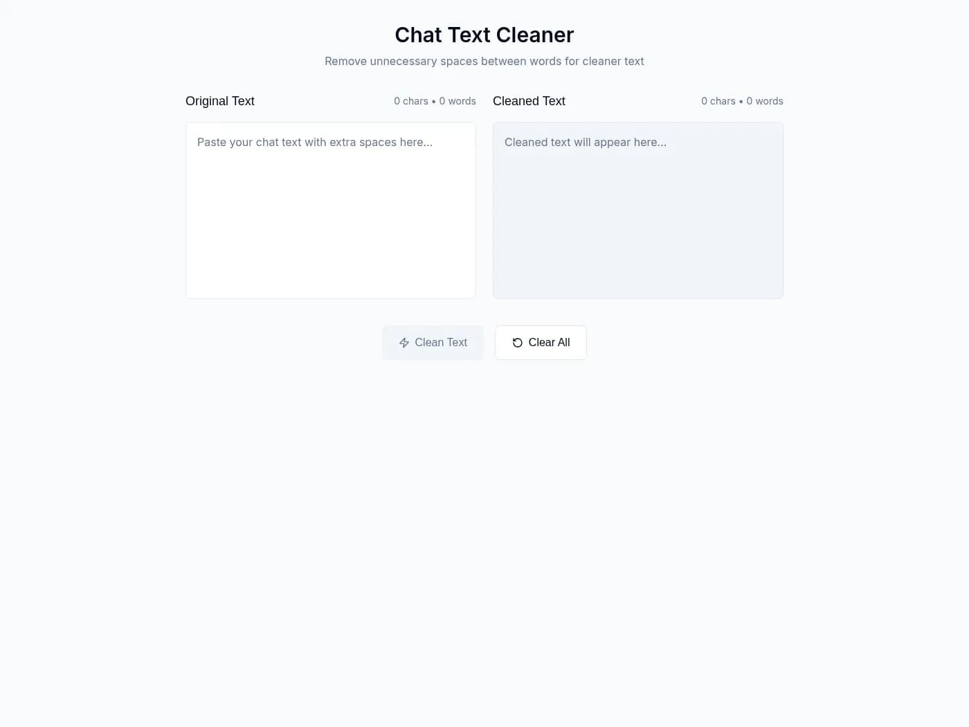 Chat Text Cleaner