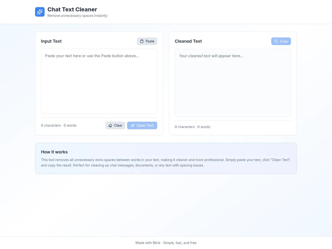 Chat Text Cleaner