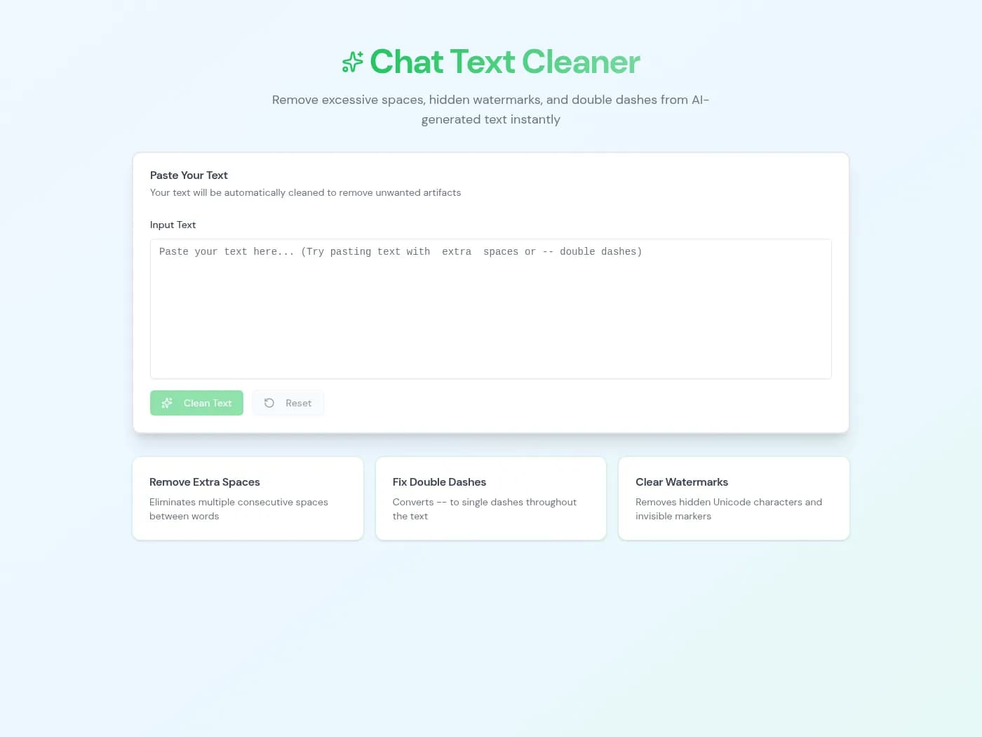 Chat Text Cleaner and Formatter