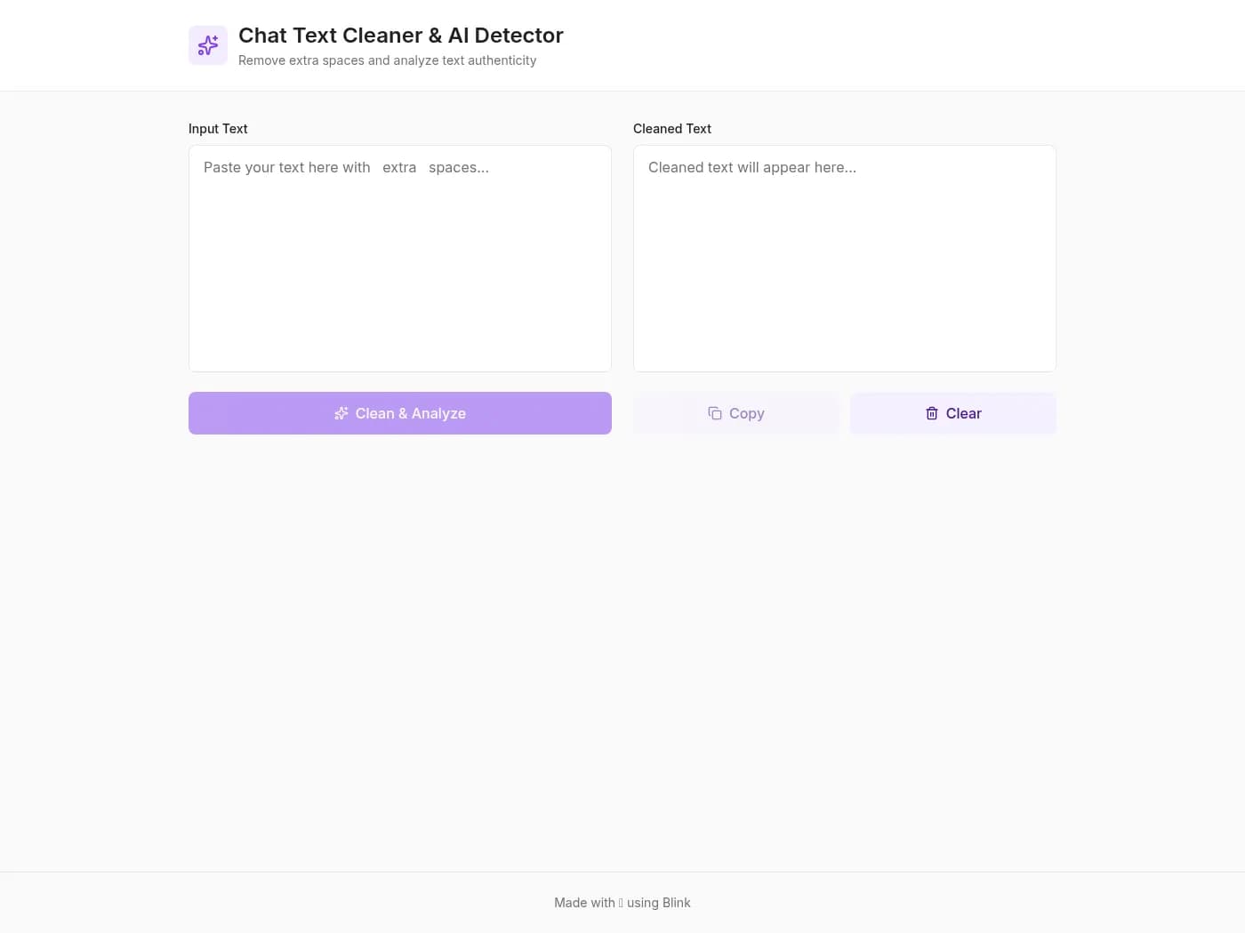Chat Text Cleaner & AI Detector