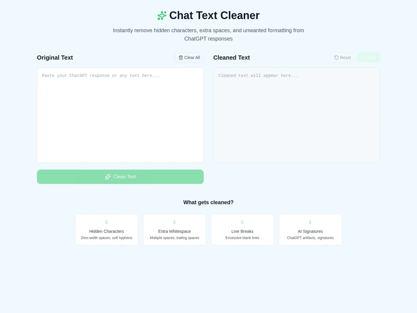 Chat Text Cleaner