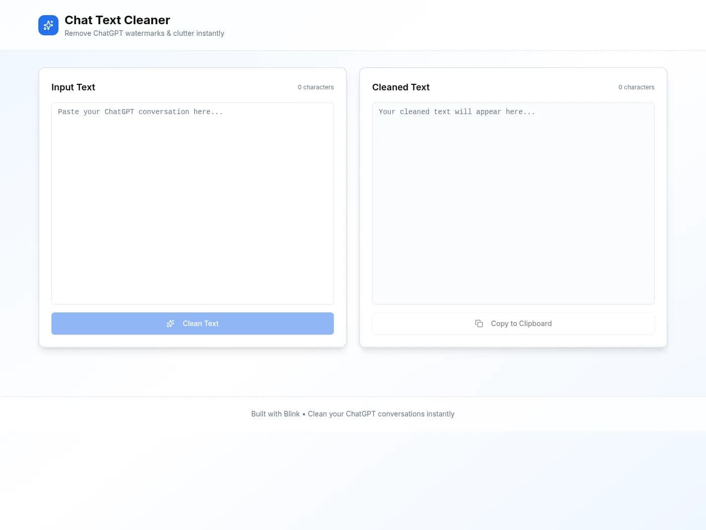 Chat Text Cleaner: Remove ChatGPT Watermarks & Clutter