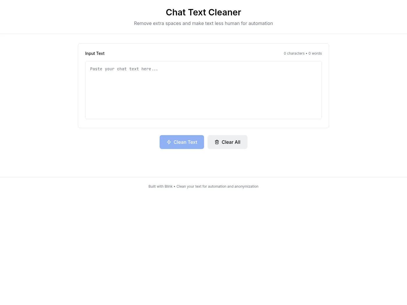 Chat Text Cleaner and Dehumanizer