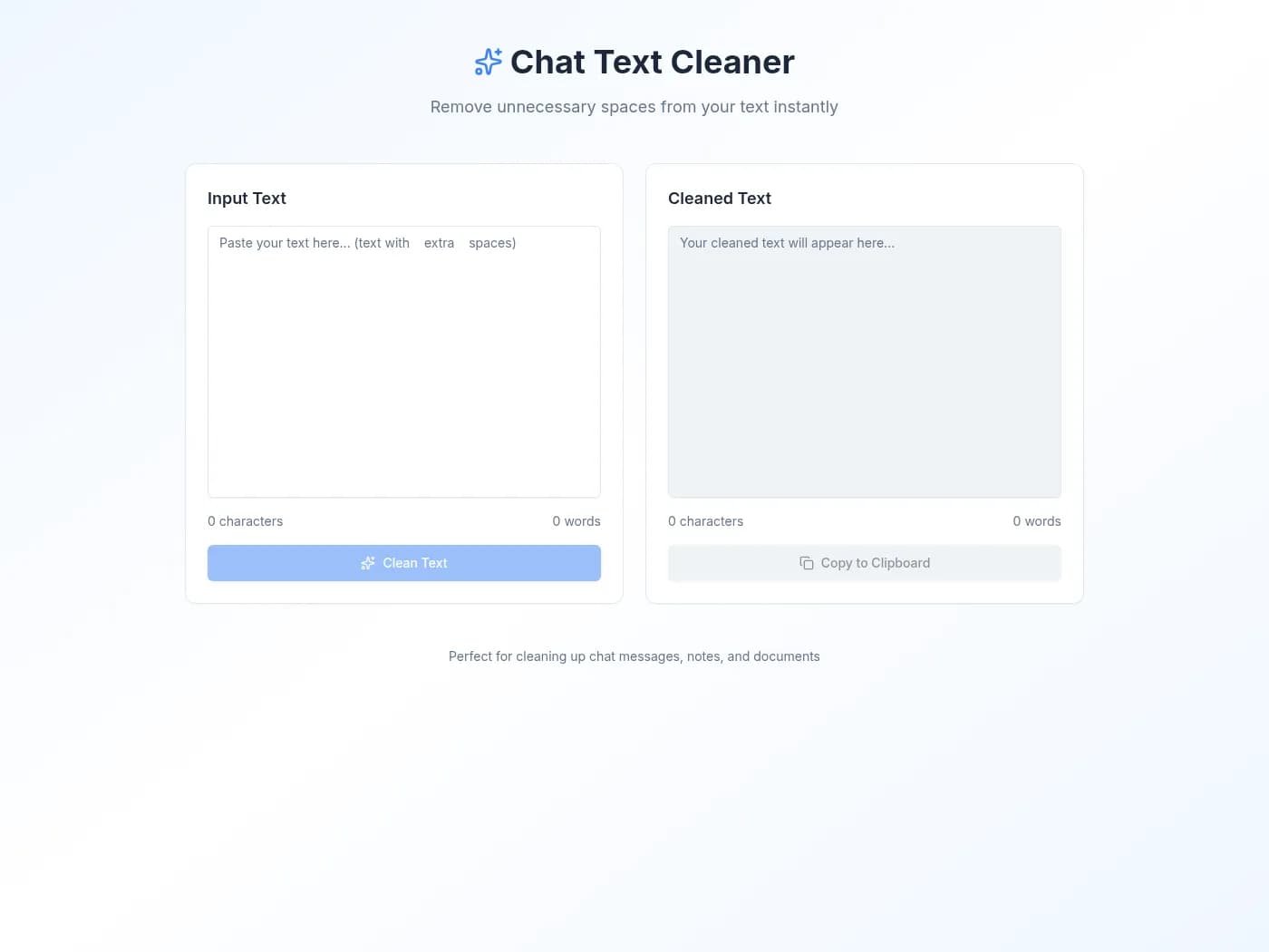 Chat Text Cleaner & Formatter