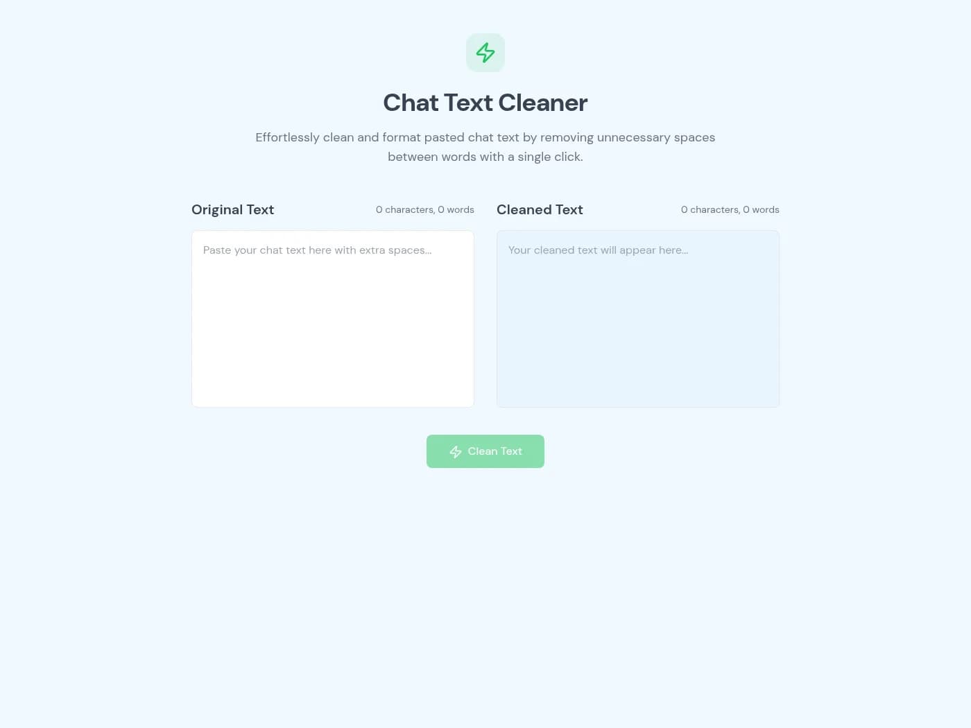 Chat Text Cleaner & Formatter