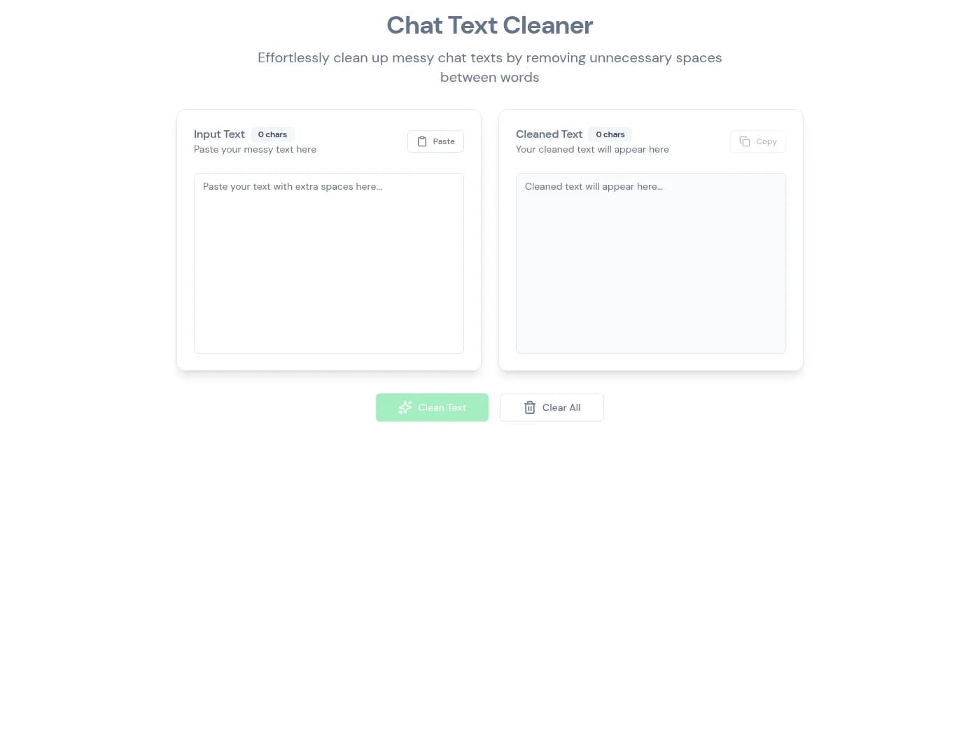 Chat Text Cleaner & Formatter